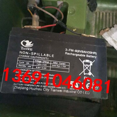 TIANWEI蓄电池3-FM-8(6V8AH/20HR)天威儿童摩托车电池