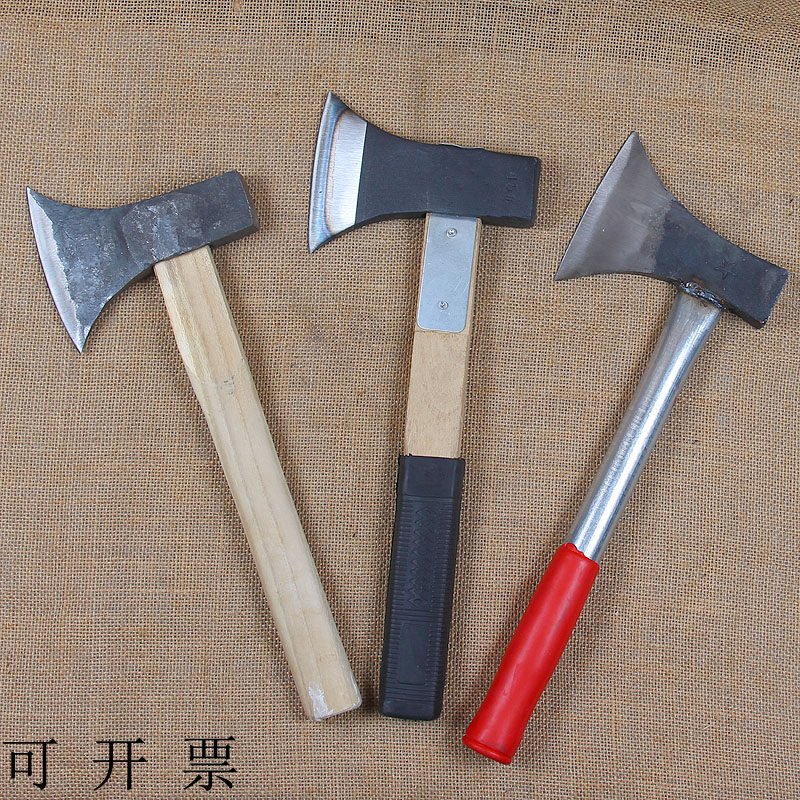 加固木工斧头 野营柴斧 采伐斧锻打斧头木柄斧双刃斧砍柴斧劈柴斧