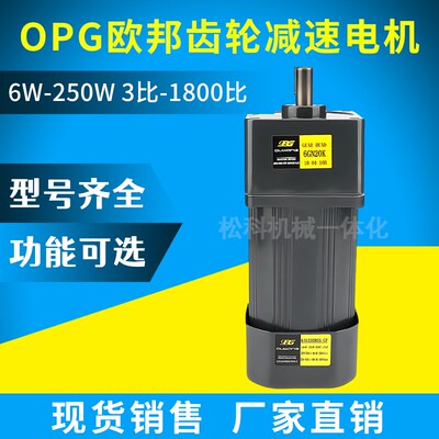OPG欧邦齿轮减速电机2GN15K  10W刹车调速电机2IK10RGN-C  2GN10K