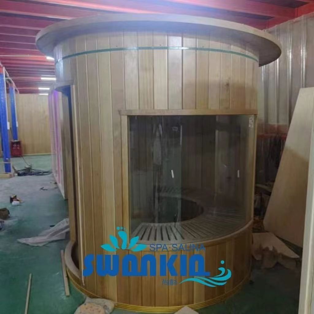传统圆筒桑拿房汗蒸房移动托玛琳汗蒸房石干蒸房能量屋养生桑拿