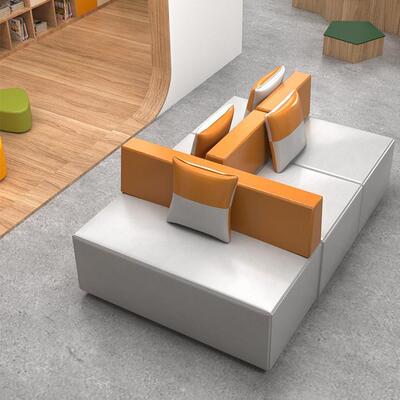 办公室意休闲沙区发-接待区洽谈合沙发简约现代等候区组转创角卡