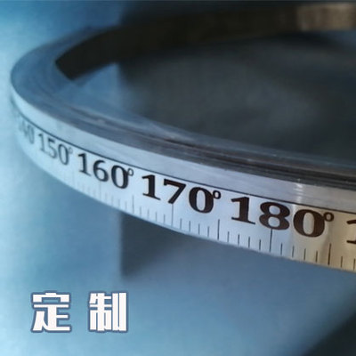 定制不锈钢高精度粘性角度尺分度尺条贴自粘刻度尺金属可粘尺背胶