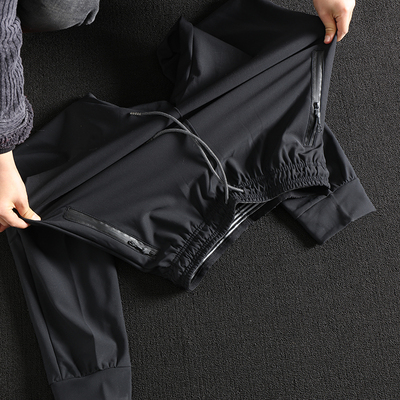无拘束 轻量化 双层复合 新款男士松紧腰收口运动休闲裤卫裤5489
