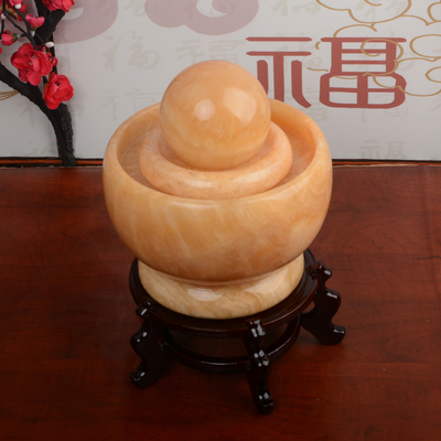 开业风水轮 风水球流水喷泉摆件石工艺品水景家居现代风水球