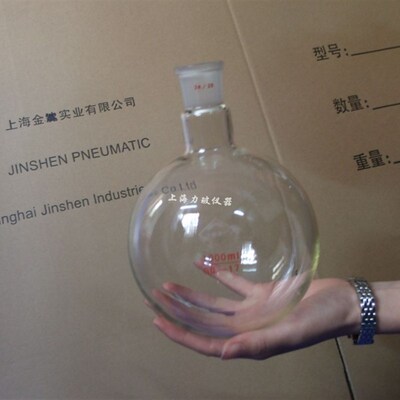 磨口短颈单口圆底烧瓶3000 5000 10000 20000ml耐温蒸馏瓶接收瓶
