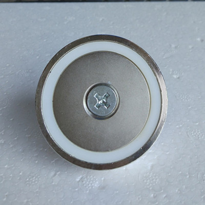 强磁吸盘锅磁圆形带孔吸铁石挂钩打捞强磁钕铁硼防撞强磁铁D60mm