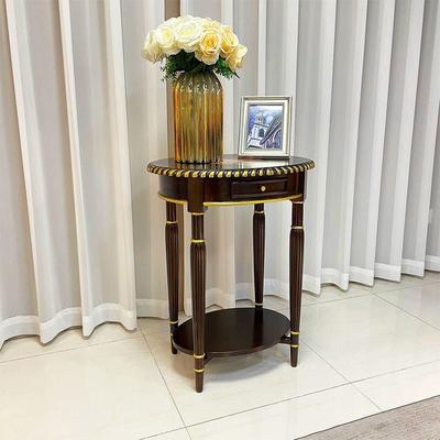 美角式全实木复古彩绘厅IJN椭圆边几沙发几古典客直工厂销新品