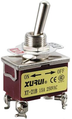 正品旭瑞钮子开关 XT-21B ON-OFF 双刀单掷 四脚两档 两开两关
