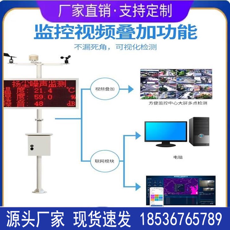 工业环境噪声e检测仪在线检测PM2.5pm10南仪扬尘工地扬尘监测系统