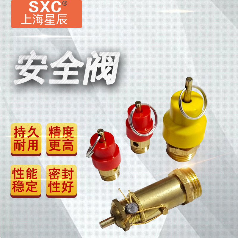 空压机小红帽安全阀排气阀拉环泄压阀8Kg2分1/4 蒸汽发生器安全阀