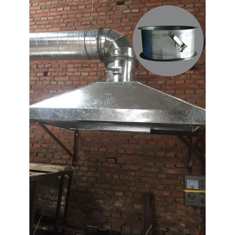300手动风阀圆形不锈钢风量防火阀止回阀通风蝶阀风管法兰调节阀