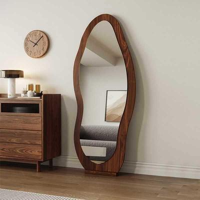 芒zr002果黑桃穿木衣镜家用服衣装店试网红女生卧室异镜形挂墙大