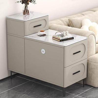 沙岩板发边几边柜侧柜客厅桌茶水柜家用现代简约茶LBQ几储物柜小