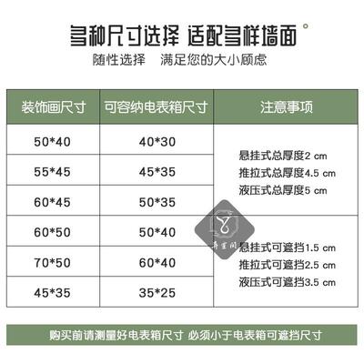 年年有闸余电表装饰画免打孔配电2箱CGH遮挡弱电盒025新款开箱关