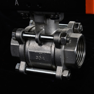 304 Q611F-16P高温气动快速螺纹切断阀气动不锈钢三片式丝口球阀