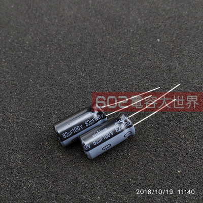 100只100v82uf尼吉康电解电容HE高频低阻长寿105度10*20直流滤波