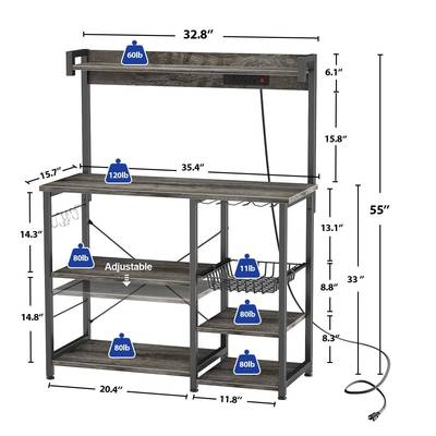 电脑F主机架可M移动边PB桌272D亚马逊置地三层打印架带抽屉储物柜