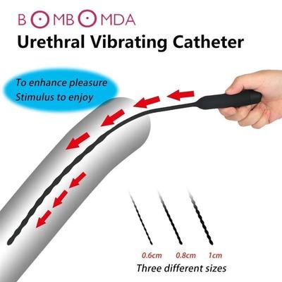 10 Frequency Urethral Vibrator Catheter Penis Plug Sex Toy f
