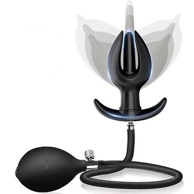 Expand Inflatable Anal Plug Oversized Enema Training Butt Pl