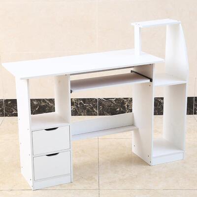 台式电脑桌书YBE学架初组合一体桌家用简约中卧室生办公写字电脑