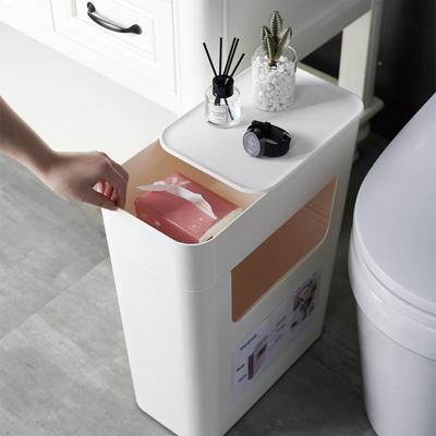 厂家收直沙销多功能滚EMY轮浴侧室带内桶垃圾桶发边床头纳开口收