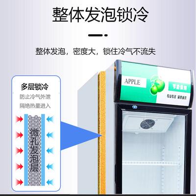 商柜用啤酒超FKF市立式单展柜饮料冷藏柜门冷饮柜双门示风冷冰箱