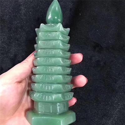 天然东BVS陵摆玉文昌塔件九宝层水晶塔家摆居件