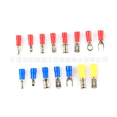 电0pcs橡BNE胶绝商缘端子组合+棘轮式2压8接钳防水冷压端子盒装