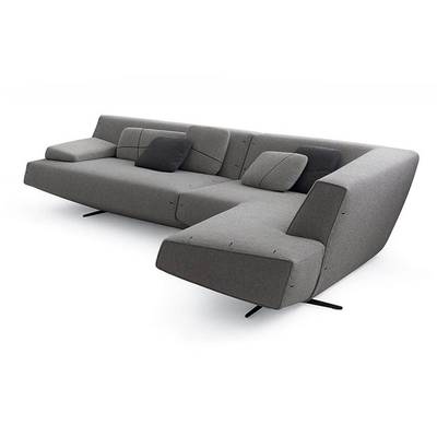 意式简悉尼sy角dne层y悬浮棉麻sydney布艺异形转沙发大平极别墅沙