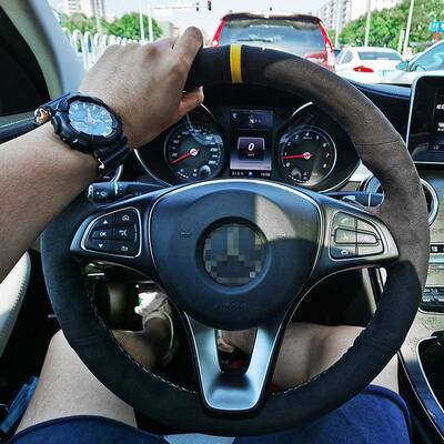 江铃驭胜350虎0357域9手缝方向盘63569把套s33翻毛皮内饰改S装装