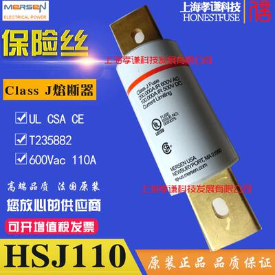 Ferraz熔断器HSJ110美尔森Mersen超快熔断器T235882熔芯600V110A