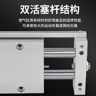 莱泽气动双杆双轴5滑台气缸STWB10/16/2020/32-25//50/75/10/1296