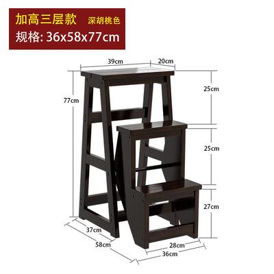 多功家两用梯凳实木用室内两子步三步踏步楼梯椅子dW7Cn7PF登高梯