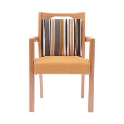 橡木现代简约家用餐JH-2001椅人曲木扶手人体工休学靠背胶闲老椅