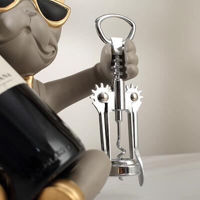 创意法X8601斗红酒摆件小狗收架纳轻奢客酒厅装饰品犬餐边柜柜酒