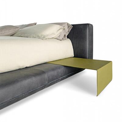 铭设计款黑华色皮艺双人主卧创5504意意式轻奢极简现代简约高端床