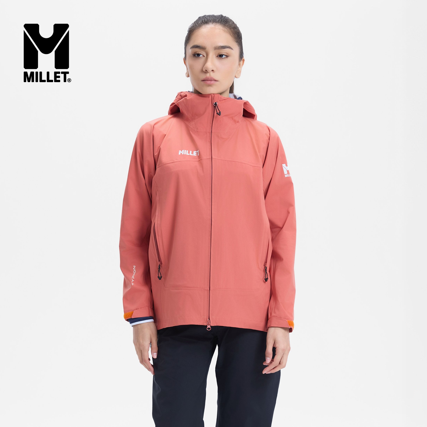 MILLET觅乐TYPHON台风系列女士户外徒步轻量硬壳冲锋衣 MIV03207