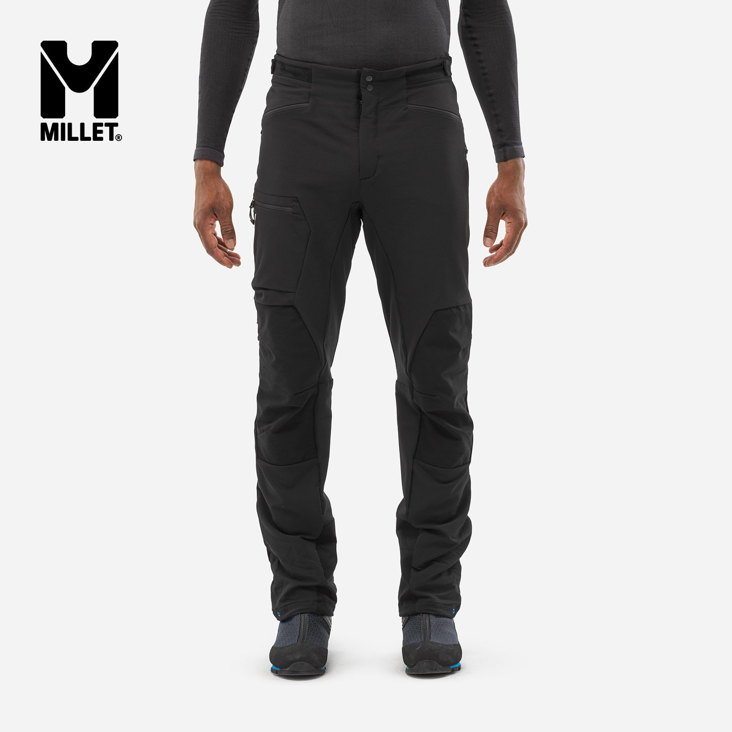 MILLET觅乐KAMET系列登山男士户外防风软壳长裤 MIV10565