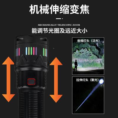 手新JFF-273-款强光轰天炮超亮充可电超长续户外家用远射变焦电航