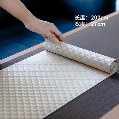 5ZW沐甄选知舍云纹春茶席织水锦云桌旗双QEJ面织锦缎锦茶桌布