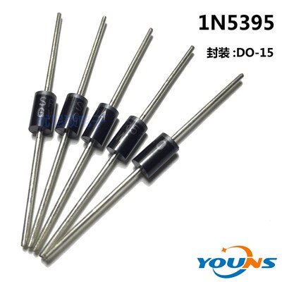 MIC GW直插二级管 整流管1N5395 IN5395 1.5A400V 散装/编带