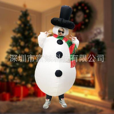 工厂直供日DAU新圣诞节人玩偶服节聚会款雪布置搞怪圣诞节道具