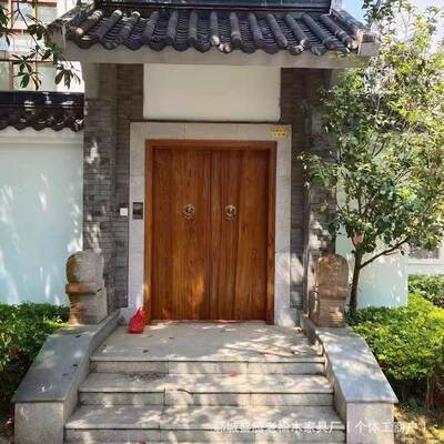 式老榆木大复古庭院32045进户门酒店茶楼门木双中开门民宿仿古进