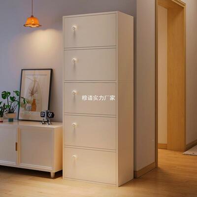 家用收纳架柜子储物柜防39182尘书柜带展门书置物架地落窄夹缝客