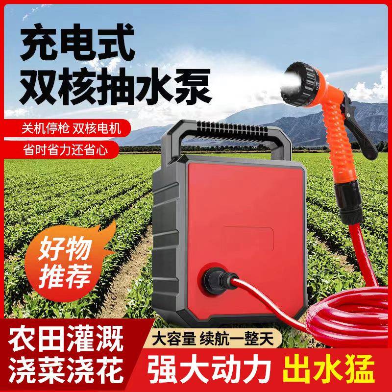 供应锂电抽水泵浇菜充电农用灌溉家用花园浇花无线抽水自吸泵