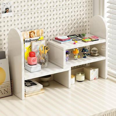 办公室上桌置面架书物架书桌收纳架简易家用桌多层伸缩架ZSJ00660