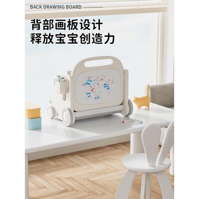 fF777JSS5c儿童书架本车架宝宝绘玩具收纳用小推置物架可移动家飘