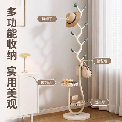 家衣用YLC衣架客落立式厅卧室门厅衣服室地内简约轻奢奶油帽架