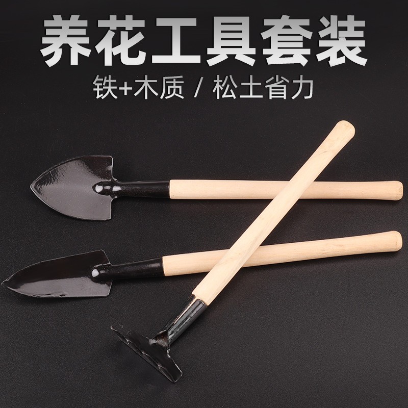 阳台园艺用品多肉工具三件套种菜小铲子花卉盆栽种植养花工具套装