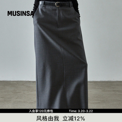 褶皱通勤简约经典长裙